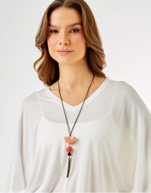 Colar Gota Translucida - Niquel - Zinzane